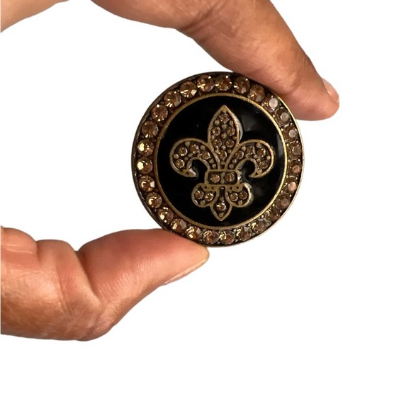 Vintage | Accessories | Vintage Fleur De Lis Snap On Button Covers ...